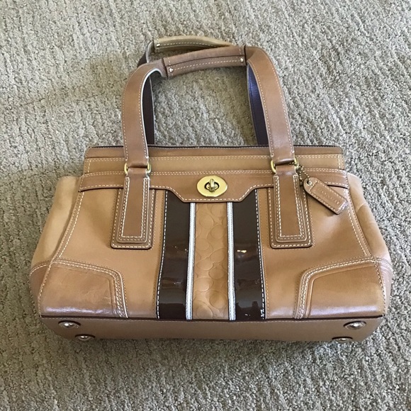 Coach | Bags | Coach Tanbrown Leather Satchel Bag | Poshmark